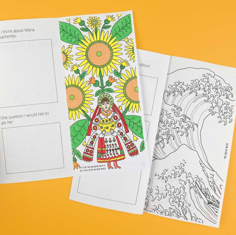 Famous artist research brochures #4 with coloring (18 artists)