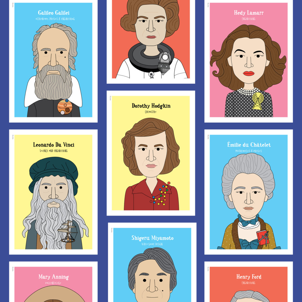 Famous scientist classroom posters #6 (10 heroes of STEM)
